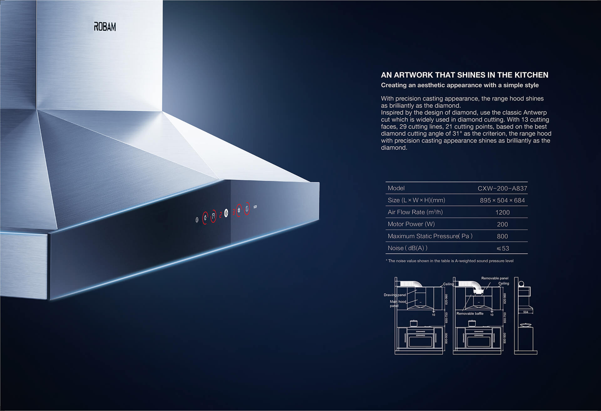 Robam Cooker Hood A837 – Tahol Marketing